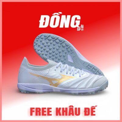 Giày Bóng Đá Mizuno Morelia Neo Sala Beta Japan Trắng Vàng TF